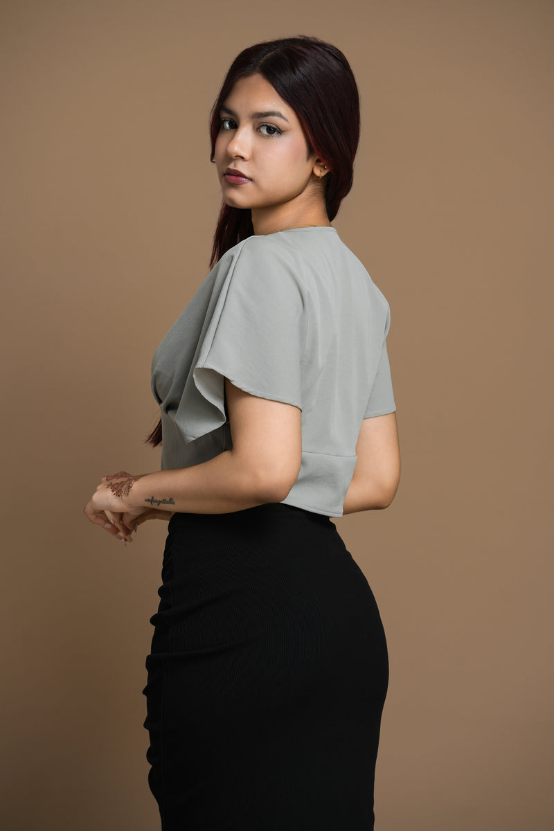 Flutter Fly Crop Blouse – TIE